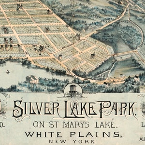 Map of Silver Lake Park, on St Mary's Lake, White Plains, New York ...