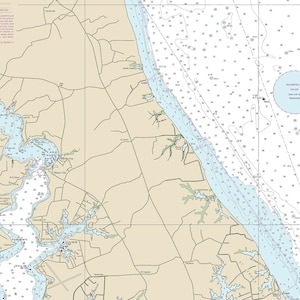 NOAA Nautical Charts of Potomac River Chesapeake Bay to Piney Point ...