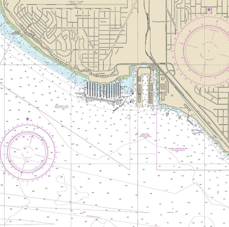 Nautical Charts of Seattle Harbor. 18450 Elliott Bay and - Etsy