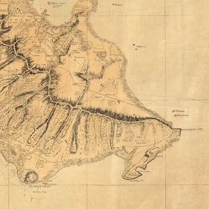 Map of Oahu, Hawaiian Islands, 1881. Restoration Hardware Home Deco ...