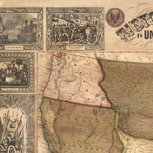 Pictorial Map of the United States, 1849. Atwood, J.M.; Ensign & Thayer ...