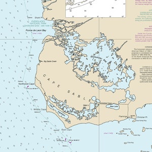 NOAA Nautical Charts of Fowey Rocks to American Shoal 11450 Florida ...