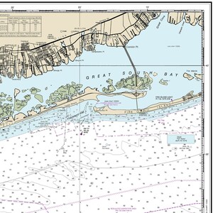 NOAA Nautical Charts of Approaches to New York. Fire Island Light to ...