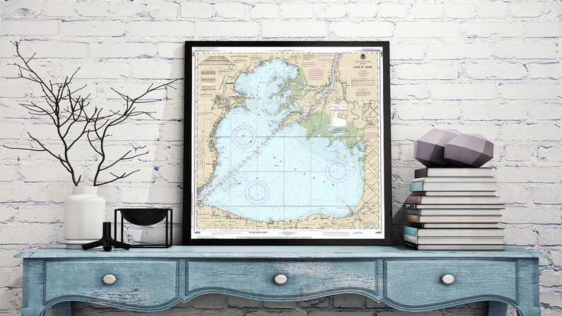 Nautical Charts of Lake St. Clair 14850 Great Lakes. Great - Etsy