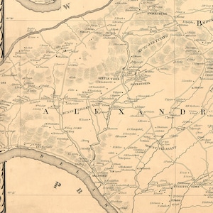 Map of Hunterdon County, New Jersey 1851. Vintage Restoration Hardware ...
