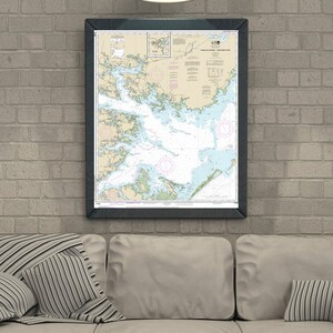 Nautical Chart of Pamlico Sound Western, North Carolina. NOAA Bay ...