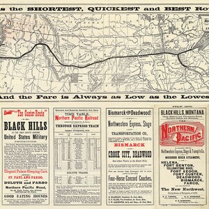Map of the Northern Pacific Railroad, From Lake Michigan to Oregon and ...