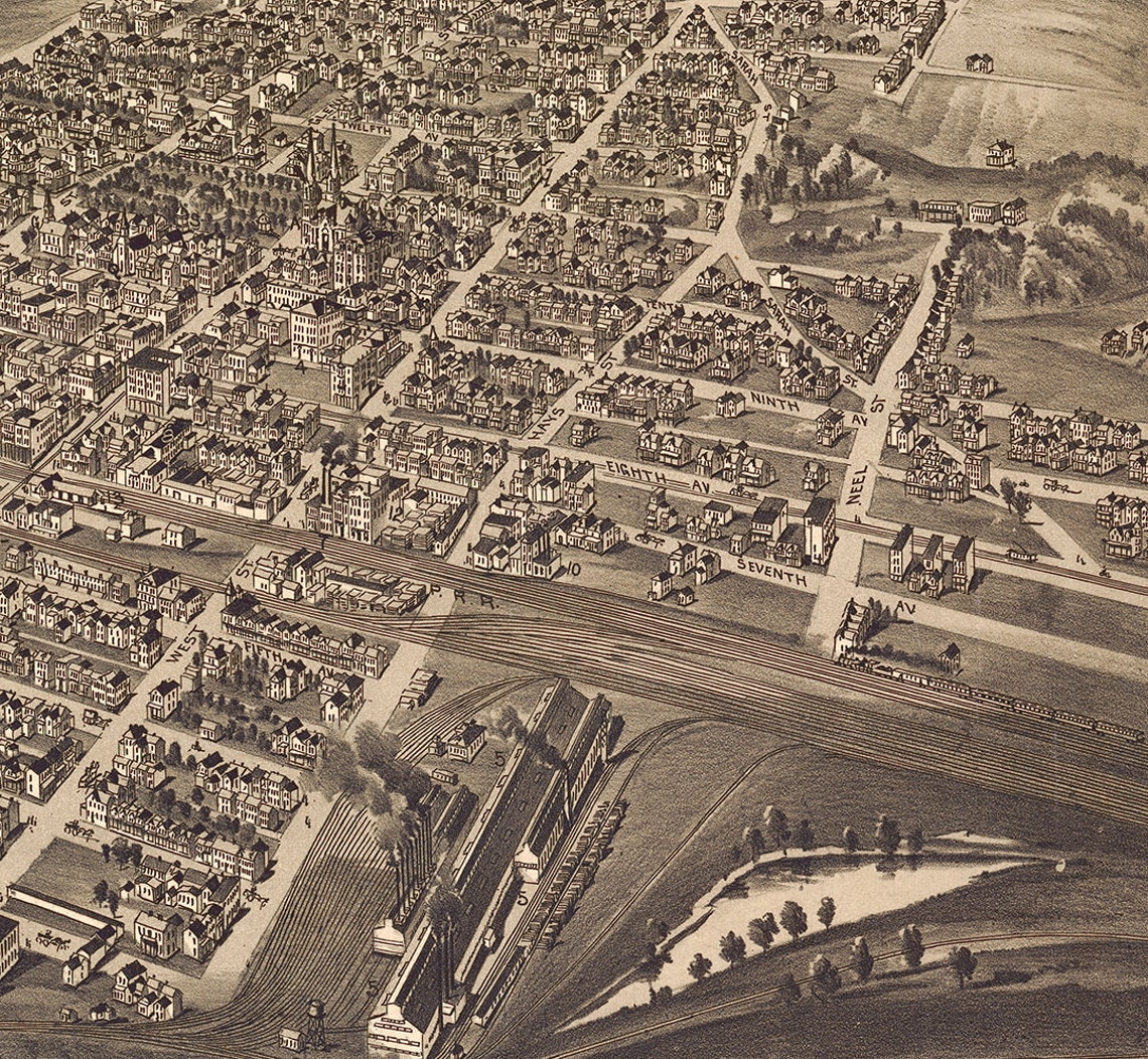 Map of Homestead Allegheny Co. Pennsylvania PA 1902. | Etsy