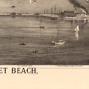 Map of Nantasket Beach, Massachusetts. 1879. Giclée Map Reproduction - Etsy