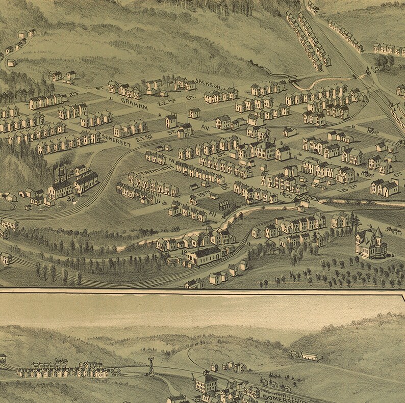 Map of Windber Somerset County Pennsylvania Pa. 1900. - Etsy