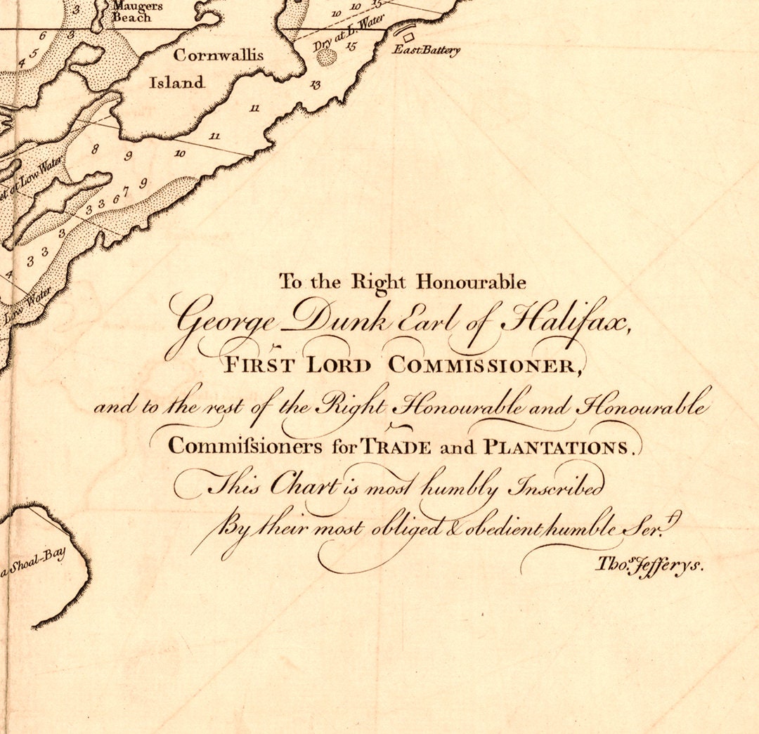 Chart of the Harbour of Halifax, in Nova Scotia; With Jebucto Bay and ...