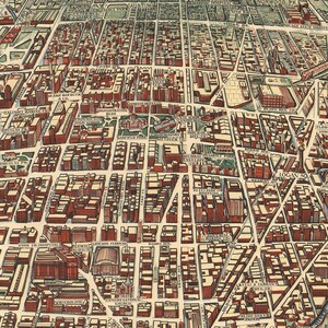 Chicago, Illinois Chicago, U.S.A. an Bird's Eye View Illustrated ...