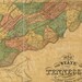 Map of Tennessee, 1832. Vintage Restoration Hardware Home Deco Style ...