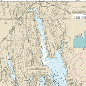 Nautical Chart of North Shore of Long Island Sound Niantic Bay and ...
