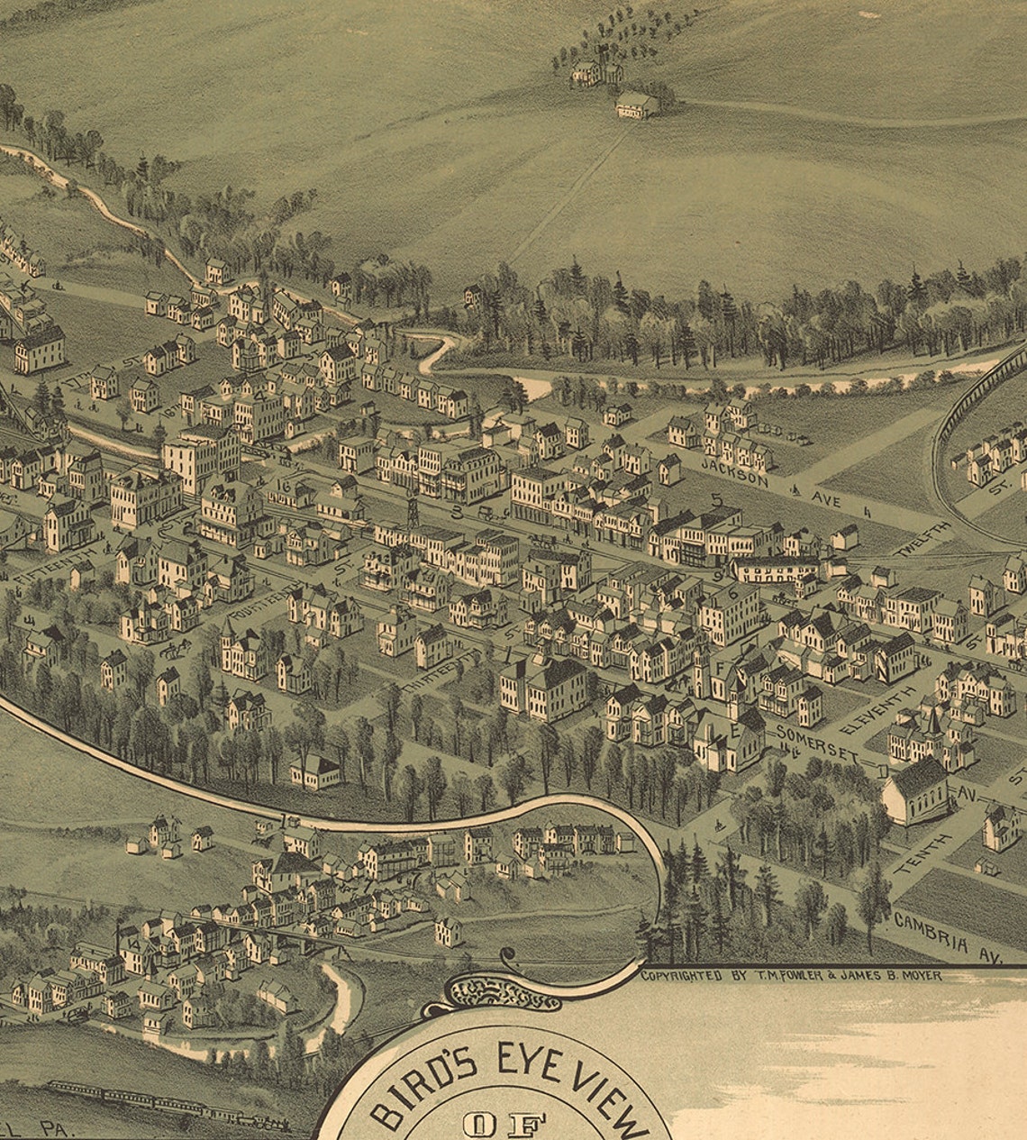 Map of Windber Somerset Co Pennsylvania PA 1900. - Etsy