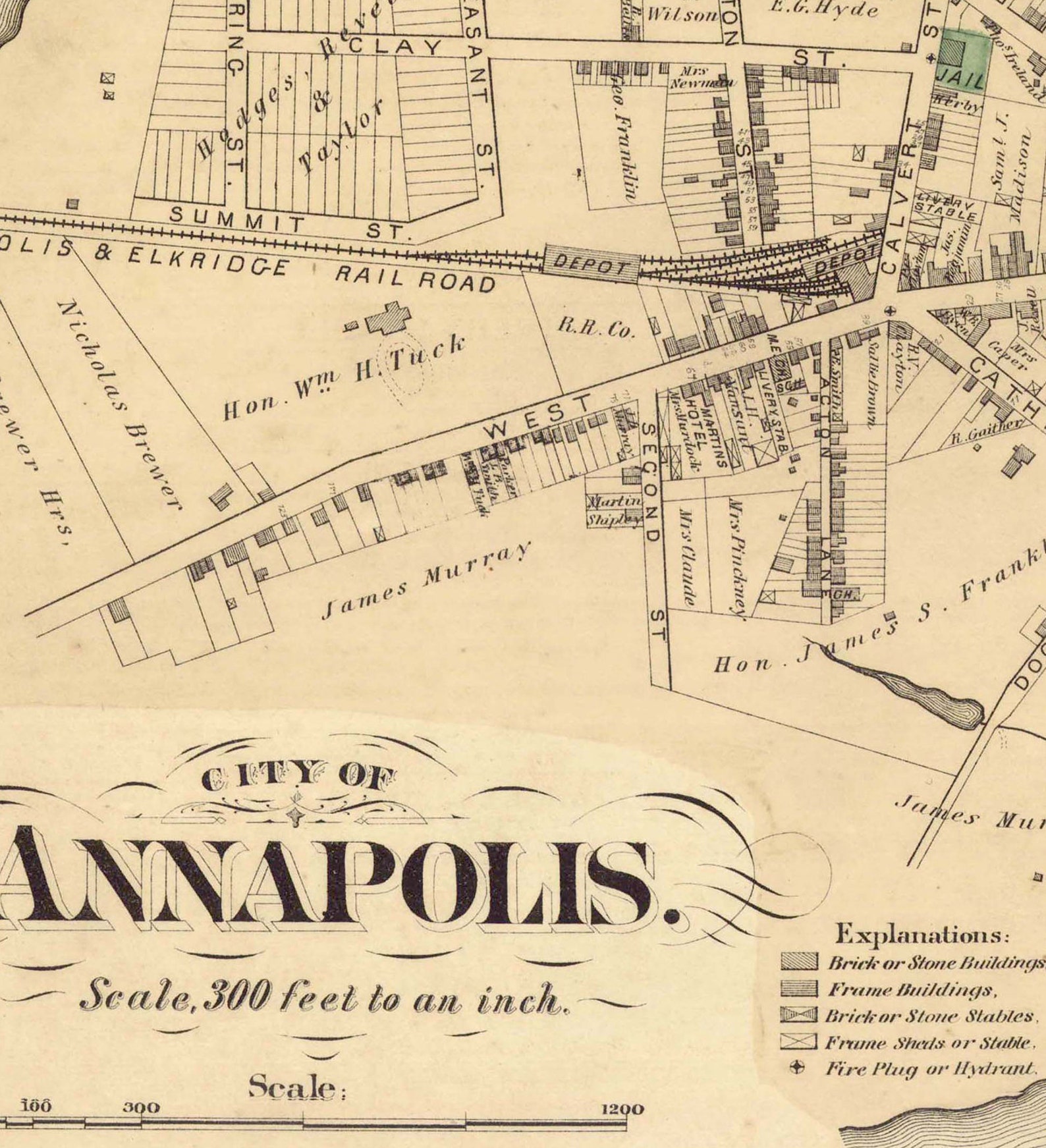 Map of Annapolis Maryland. Vintage Home Deco Style Old Wall | Etsy