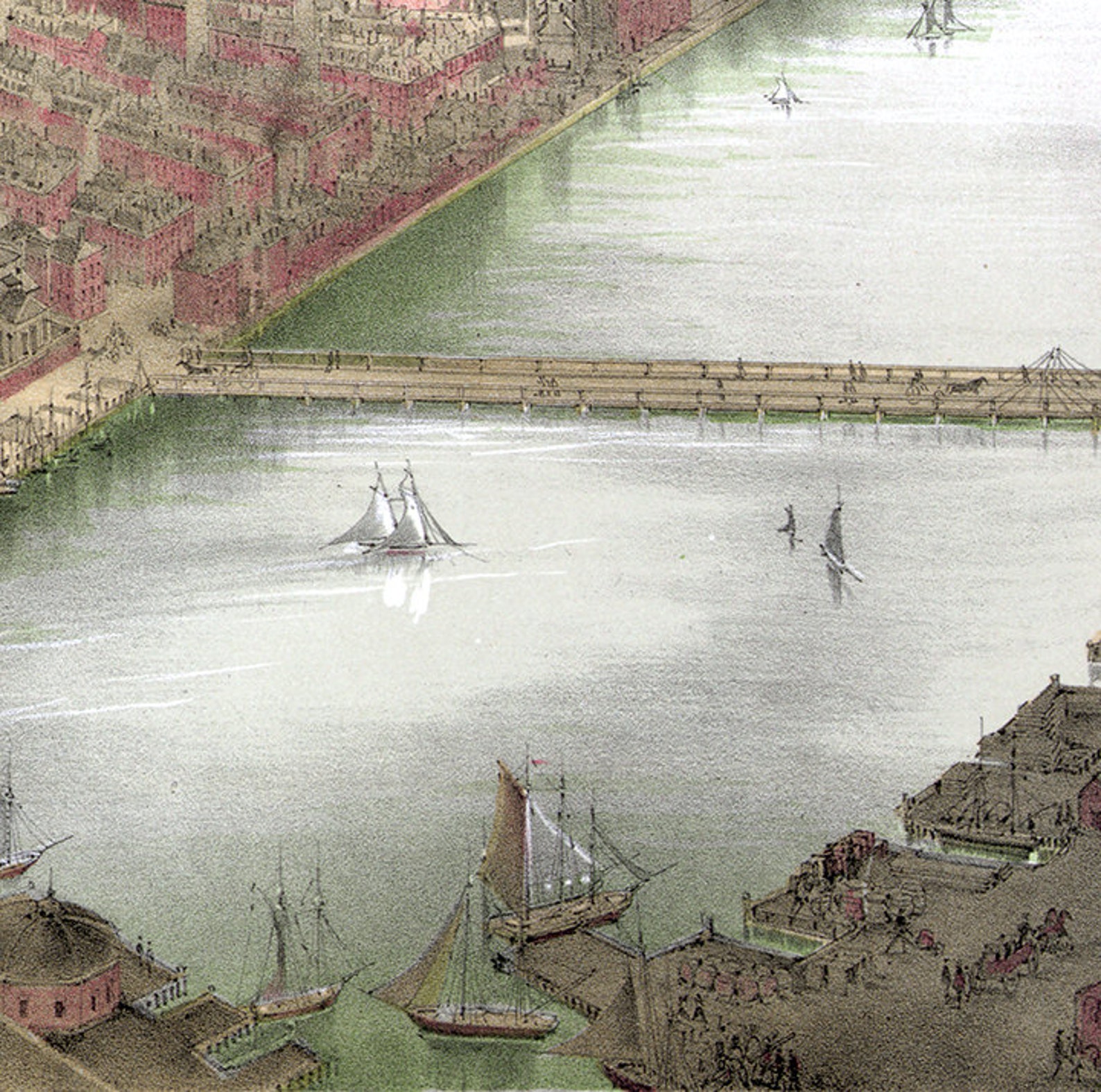 Boston Bird's Eye View From the North. 1877. Vintage - Etsy