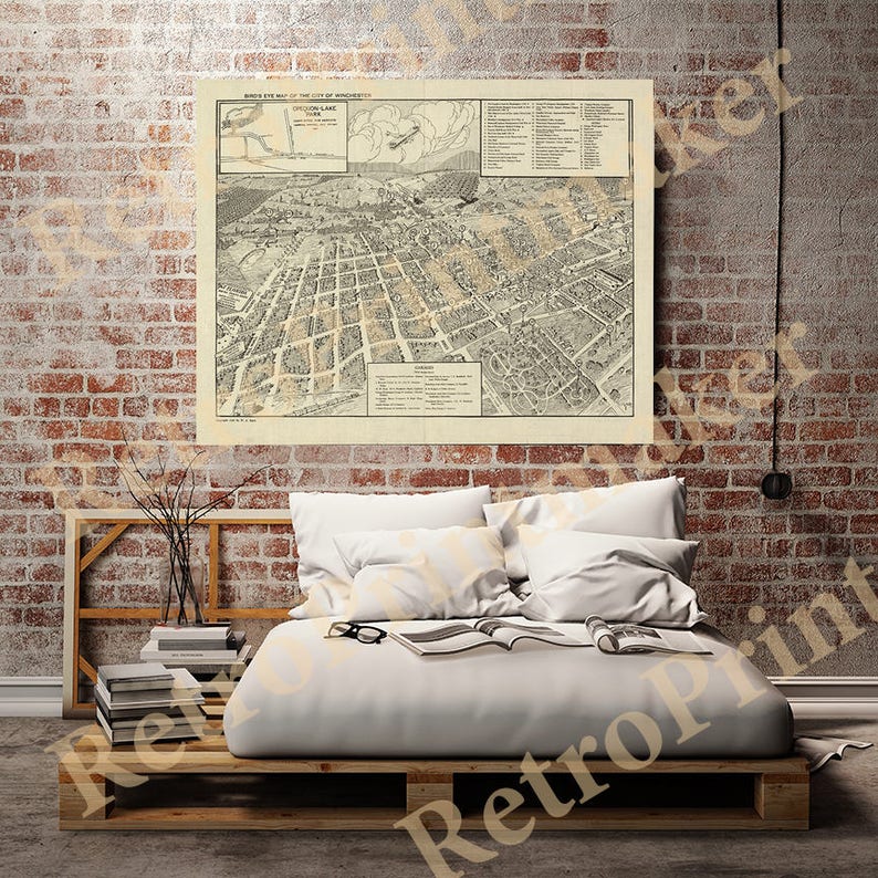 Map of the Winchester Frederick Co. Virginia Va 1890. - Etsy