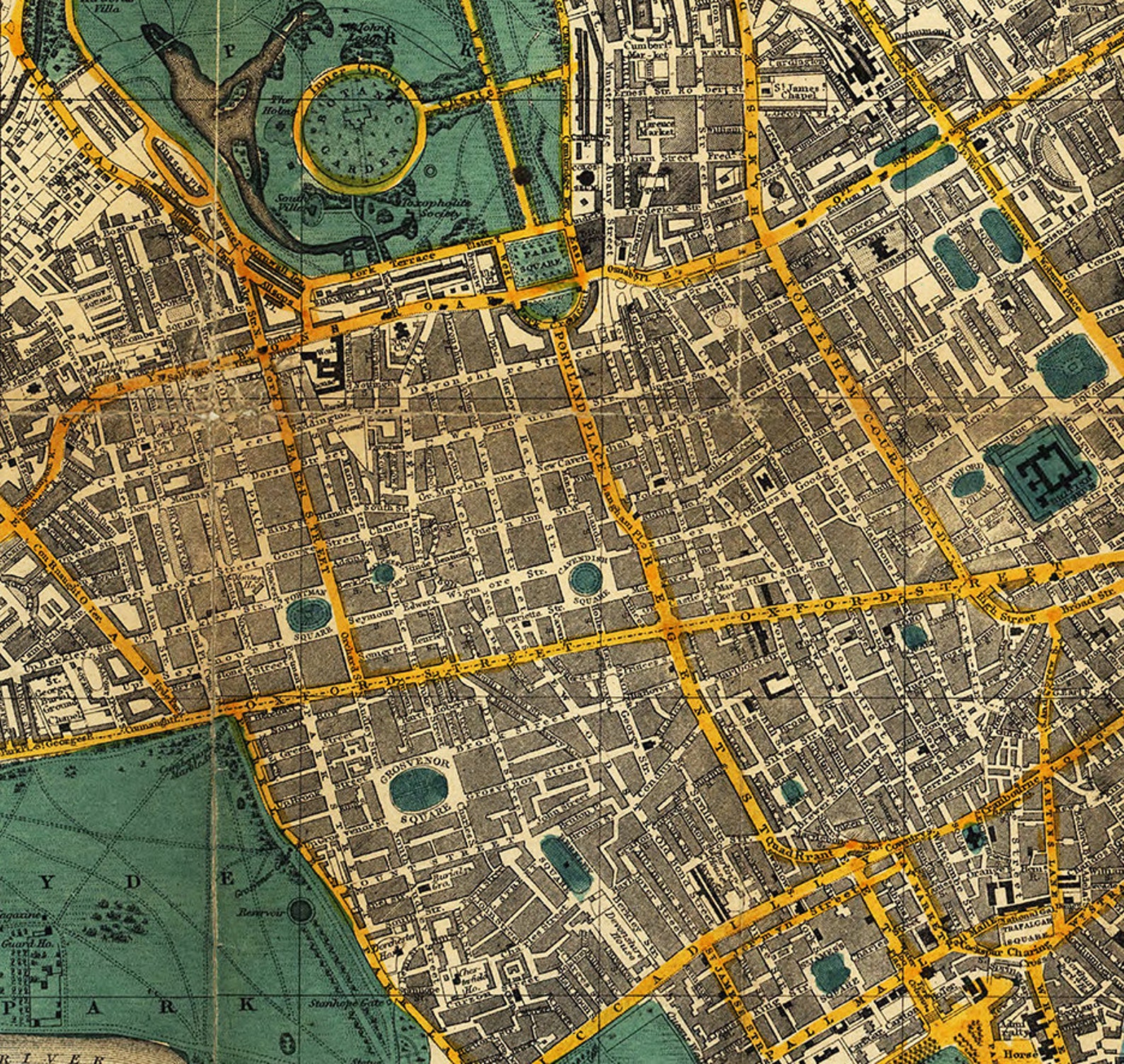 Mapa histórico de Londres Inglaterra Reino Unido 1860. - Etsy España