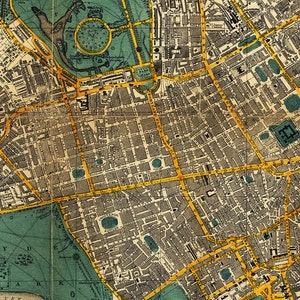 Historic London Map England U.K. 1860. Restoration Hardware Home Deco ...