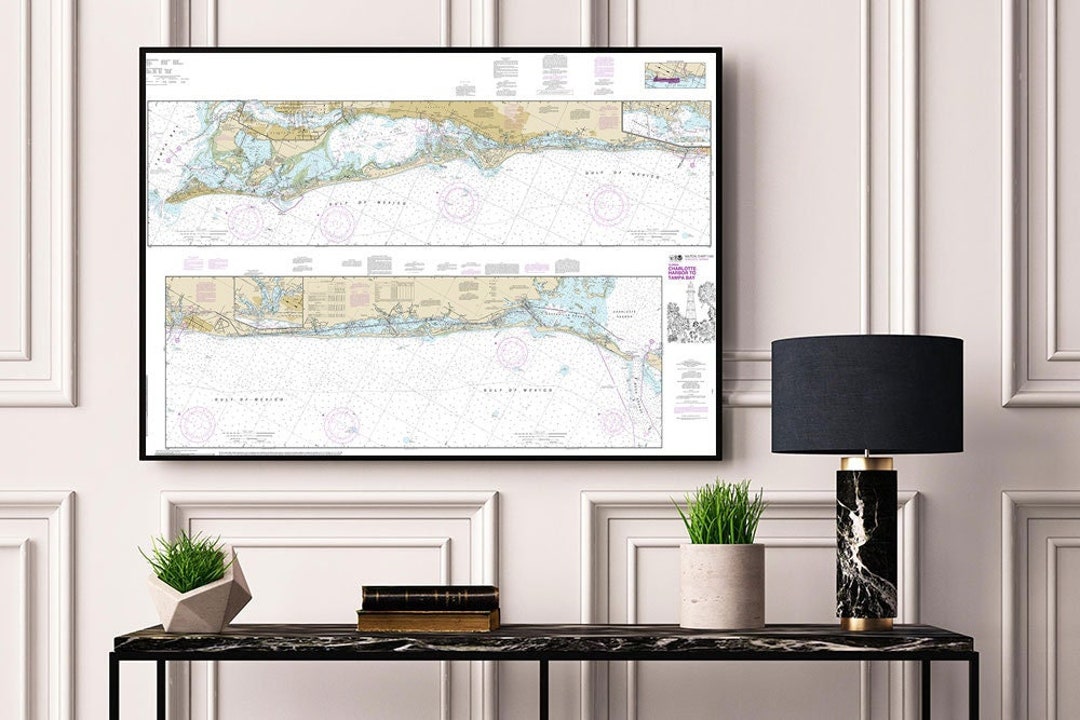 NOAA Nautical Charts Charlotte Harbor to Tampa Bay, Florida, 11425 ...