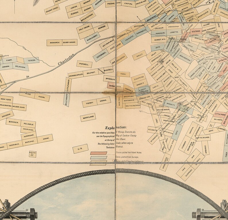Map of the Tombstone Mining District : Cochise Co. Arizona. | Etsy