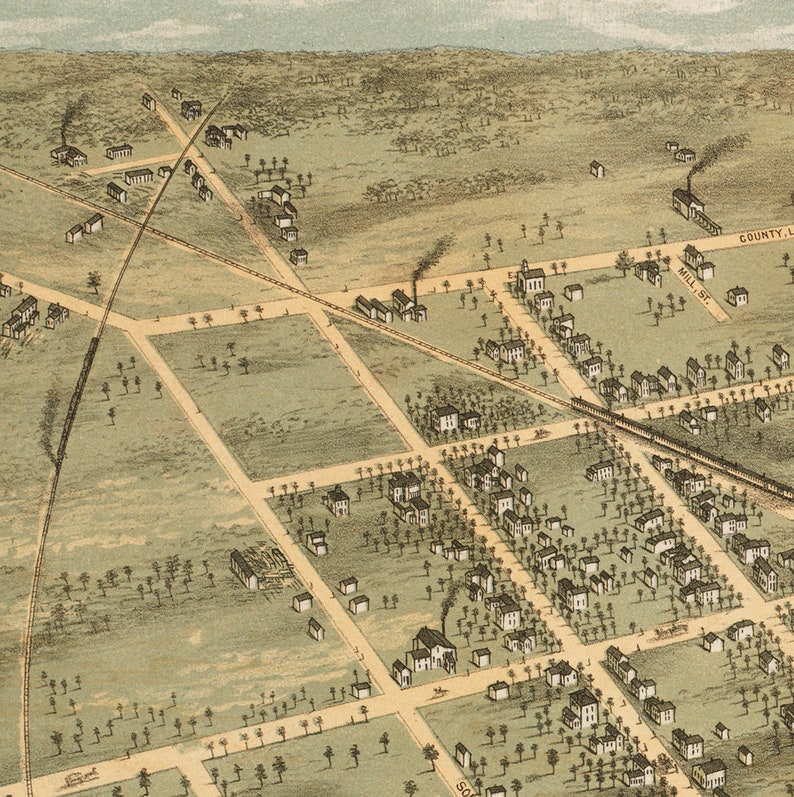 Map of Fostoria Hancock Seneca and Wood County Ohio 1872. - Etsy
