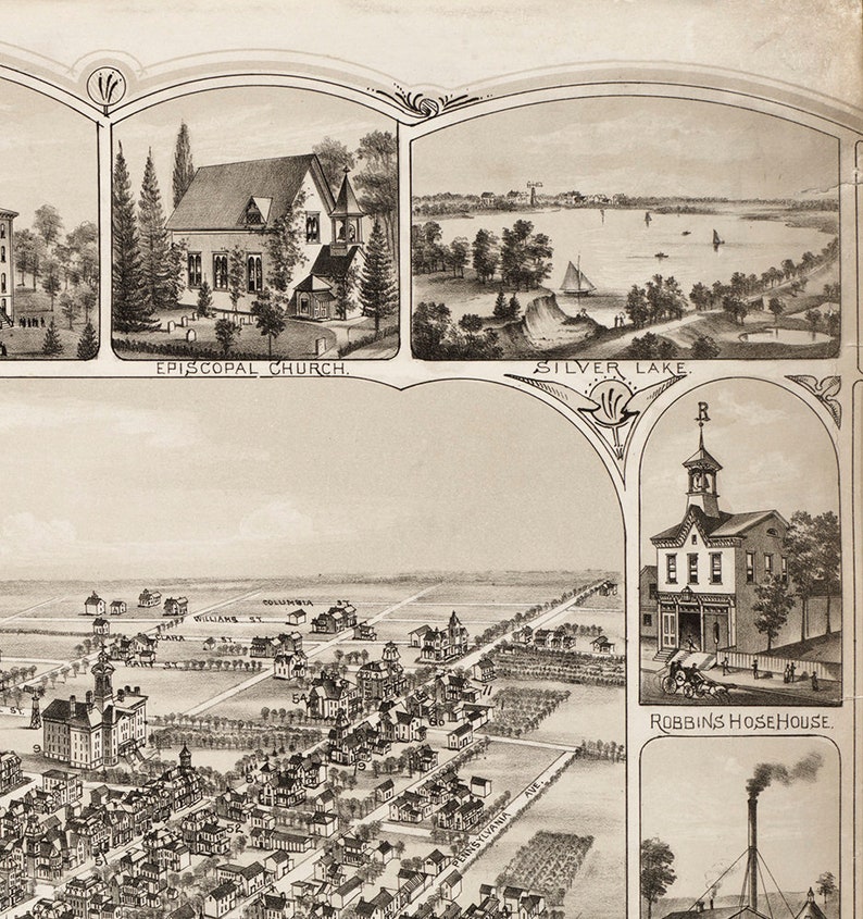 Map of Dover Kent County Delaware. 1885. Restoration | Etsy