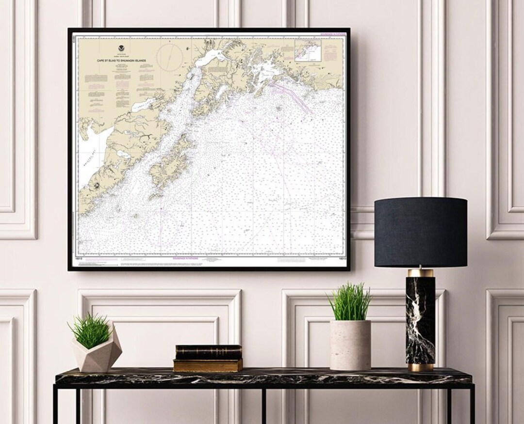Cape St. Elias to Shumagin Islands Map – Alaska Nautical Chart NOAA ...