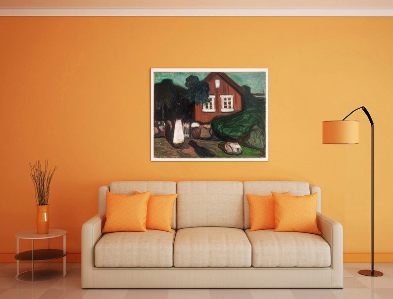 House in Moonlight by Edvard Munch Fine Art Reprint. Home Deco - Etsy