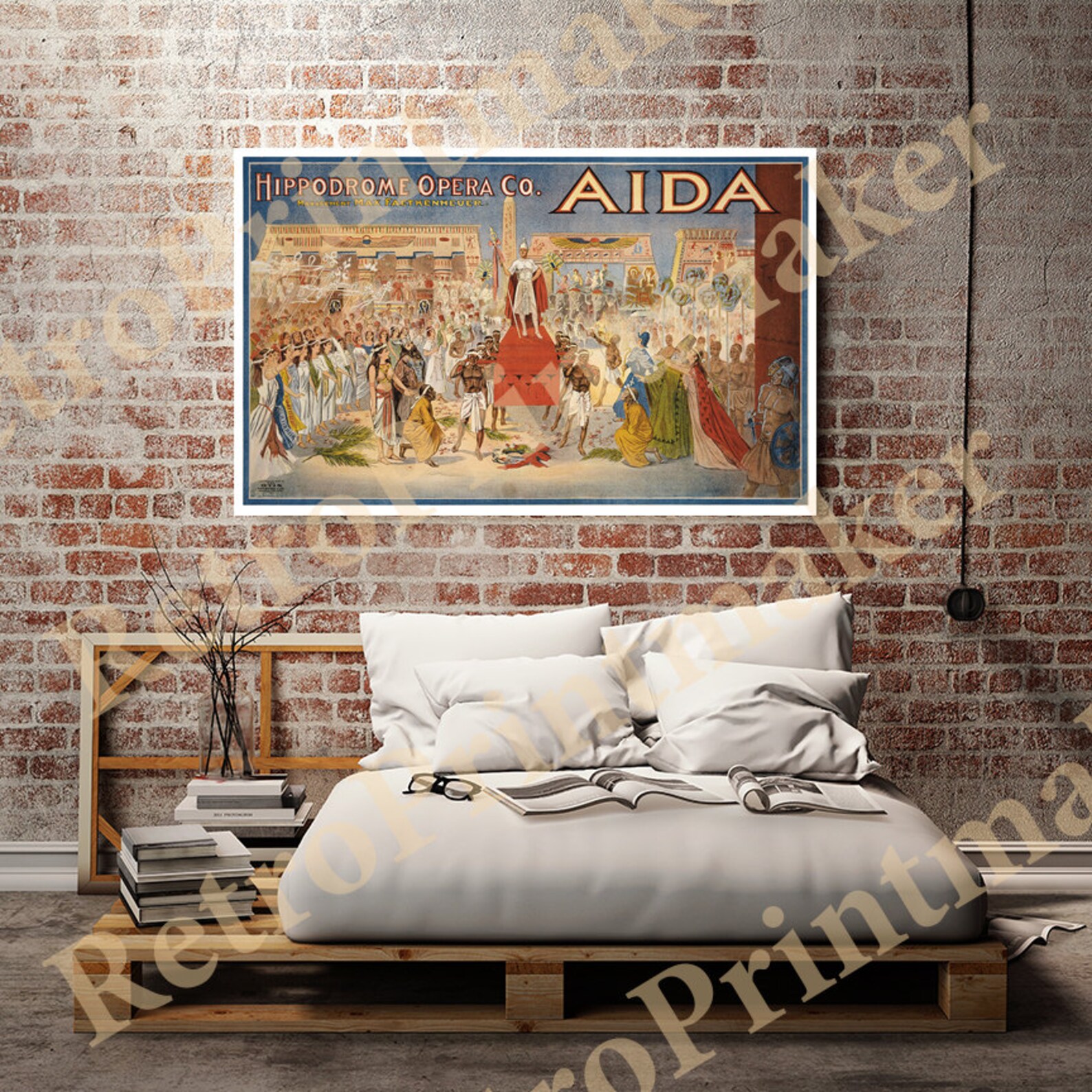 The Spectacle Aida Theatrical Reproduction Poster Print 1908. - Etsy