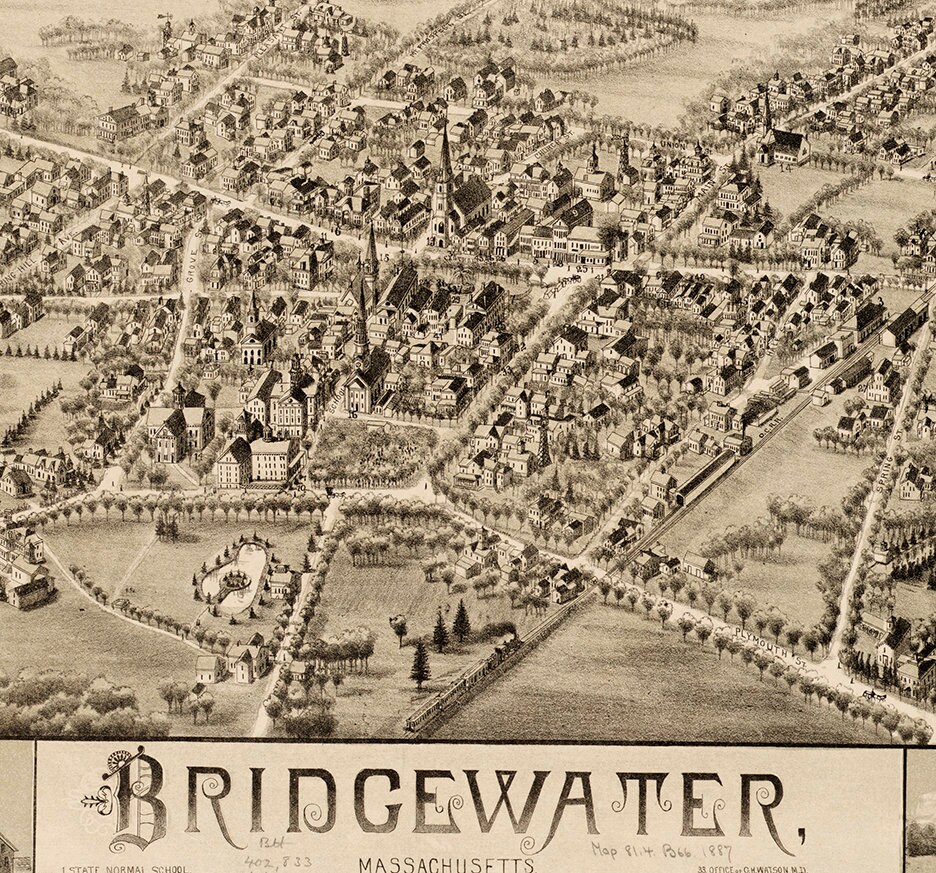 Plymouth St Bridgewater Ma Map
