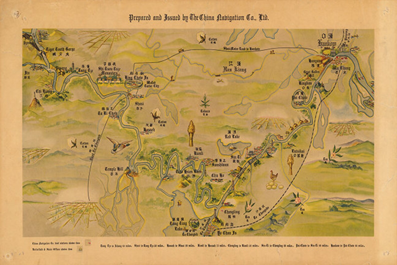 Pictorial Map of the Yangtze River Valley 1930 Restoration | Etsy