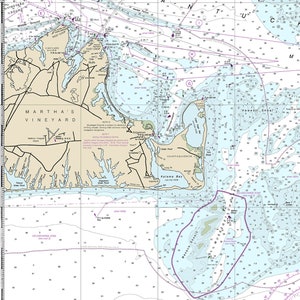 Nautical Charts of Nantucket Sound and Approaches 13237. Massachusetts ...