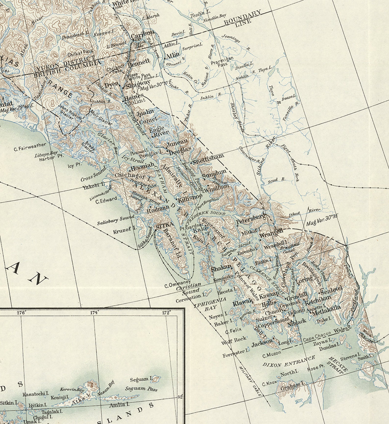 Map of Akaska 1904 U.S. Geological Survey. Vintage restoration | Etsy
