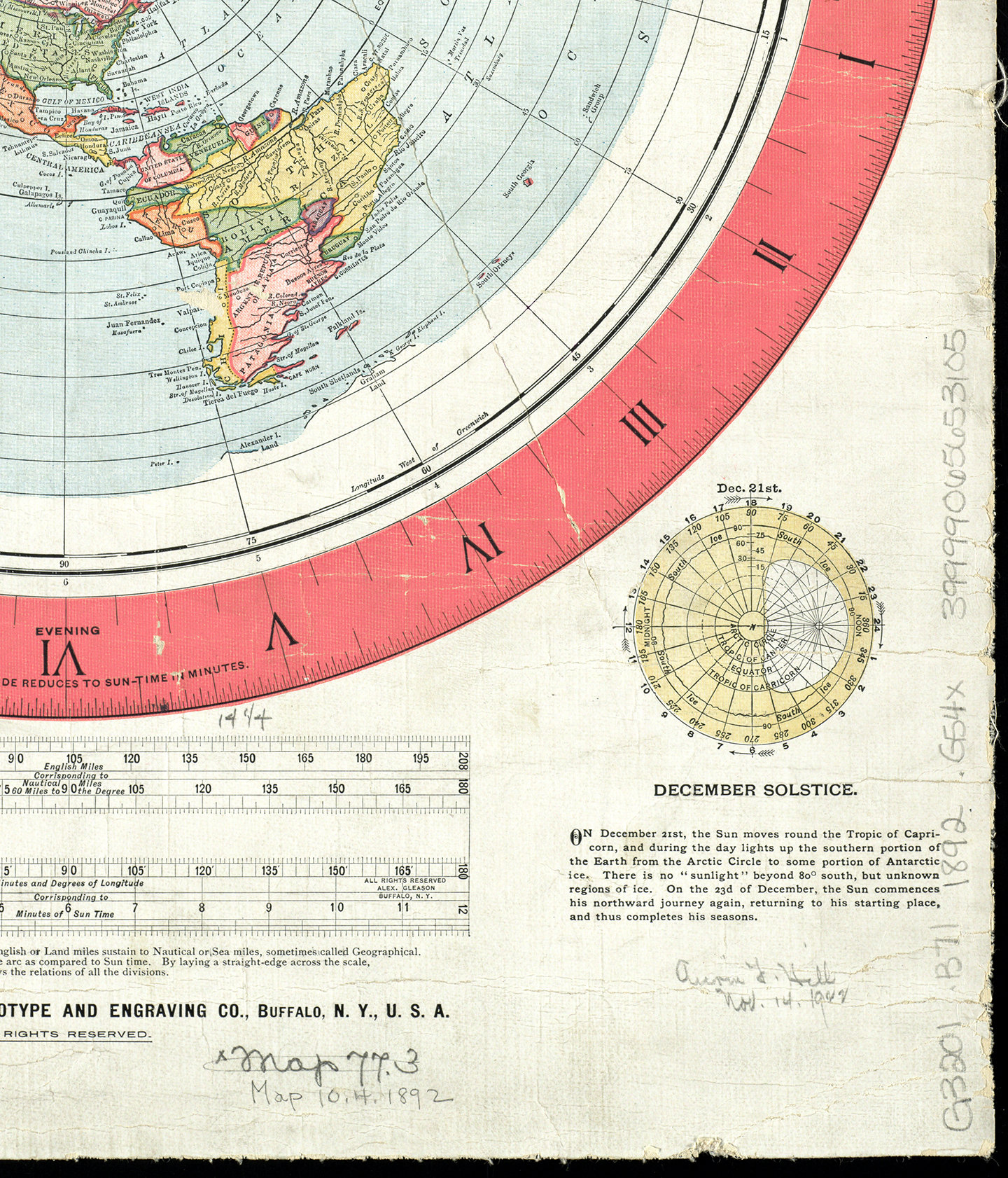 El nuevo mapa estándar del mundo de Gleason 1892. Hardware - Etsy México