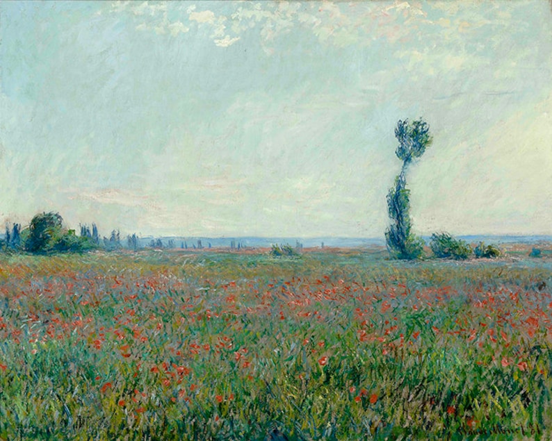 Field of Poppies Champ De Coquelicots. Claude Monet 1881. - Etsy