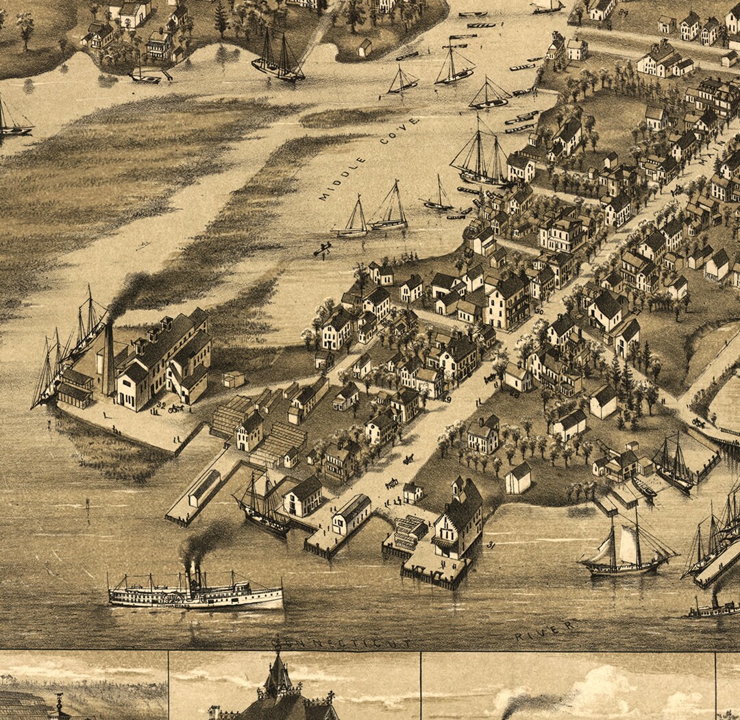 Map of Essex, Centerbrook & Ivoryton, Middlesex Co., Conn., Connecticut ...