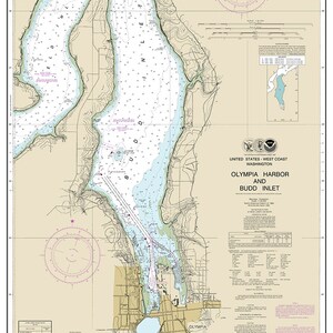 Olympia Harbor & Budd Inlet Map – NOAA Nautical Chart 18456 ...