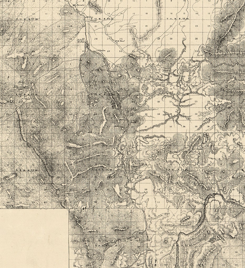 Map of Larimer County Colorado. 1884. Vintage Restoration - Etsy
