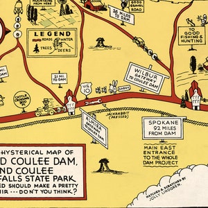 Grand Coulee Dam, Sun Lakes State Park, Washington WA. Lindgren ...