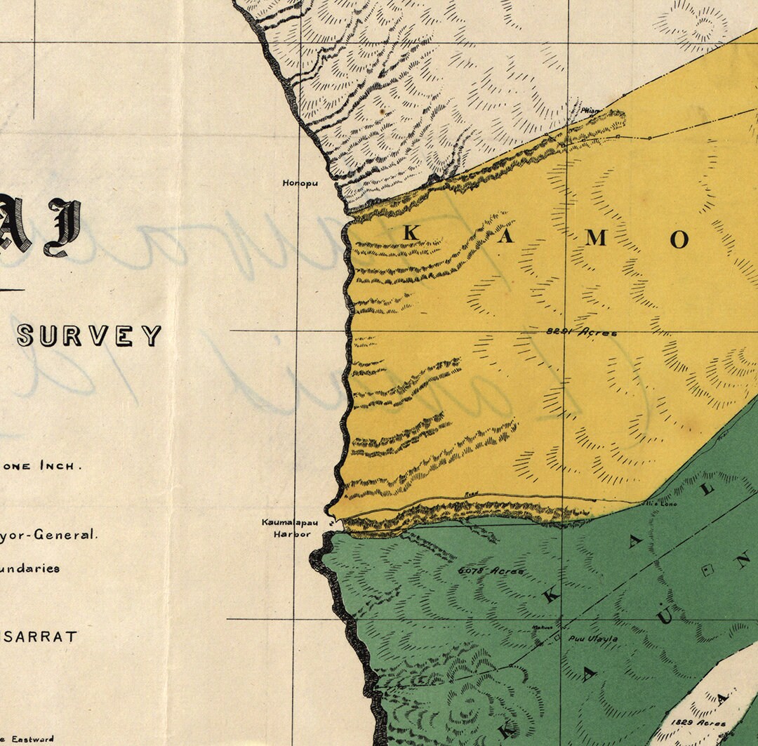 Map of Lanai, Hawaiian Islands, 1906. Restoration Hardware Home Deco ...