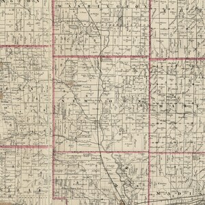 Map of Licking County, Ohio. 1854. Vintage Restoration Hardware Home ...