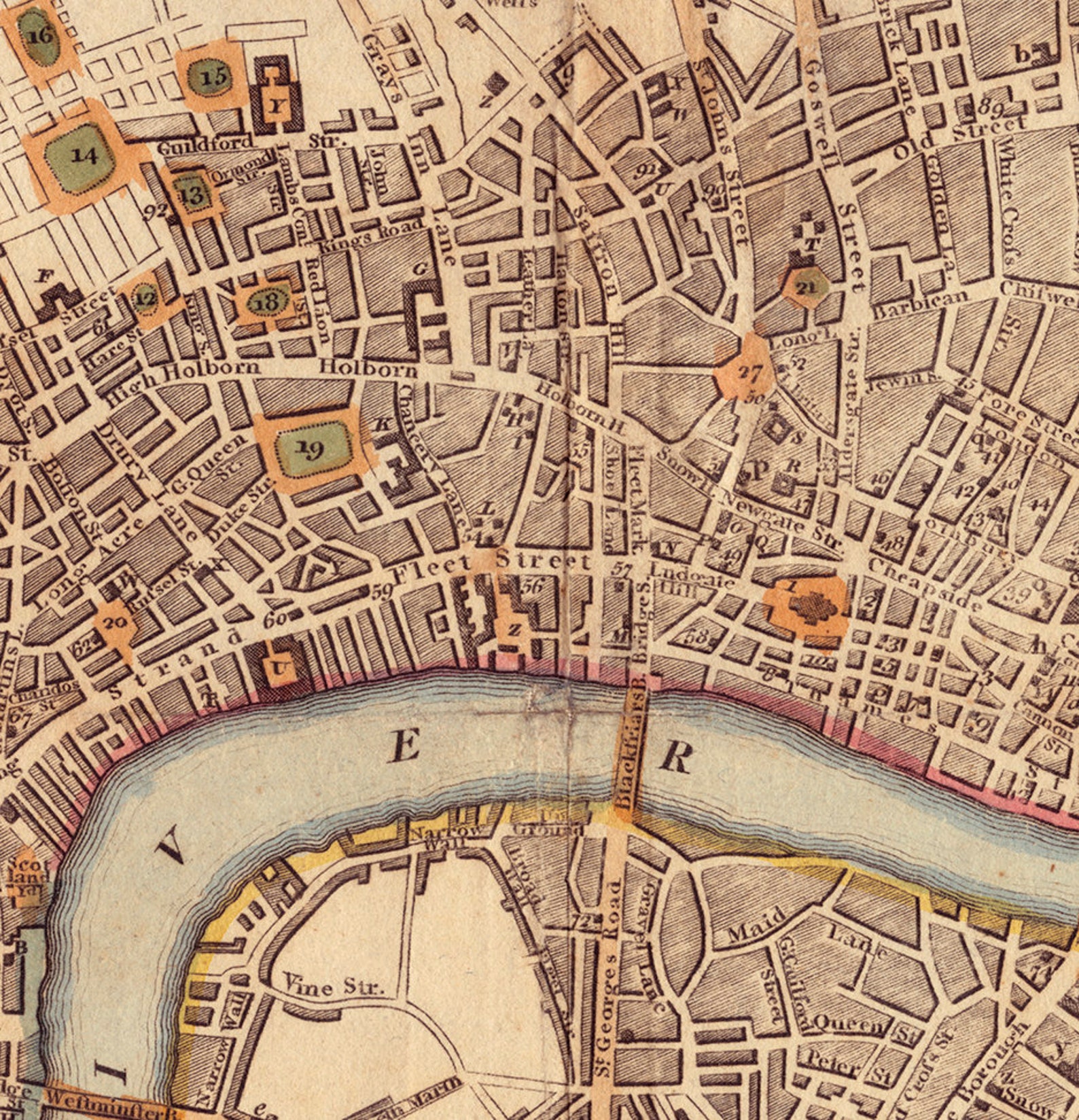 Blank Greeting Card of Map of London Westminster and - Etsy