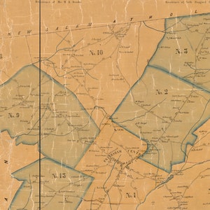 Map of Petersham, Worcester County, Massachusetts (MA.) 1885. Home Deco ...