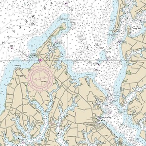 NOAA Nautical Charts of Chesapeake Bay Eastern Bay and South River ...