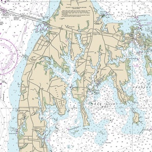 NOAA Nautical Charts of Chesapeake Bay Eastern Bay and South River ...