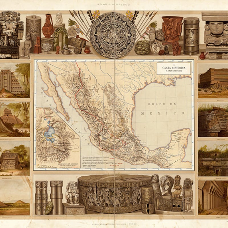 Old Aztec Maps - Etsy