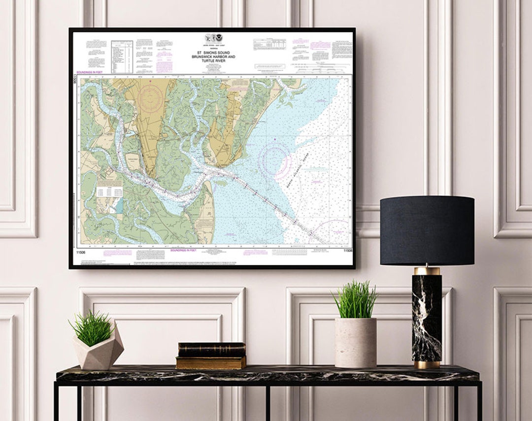 Nautical Charts of St Simons Sound, Brunswick Harbor and Turtle River ...