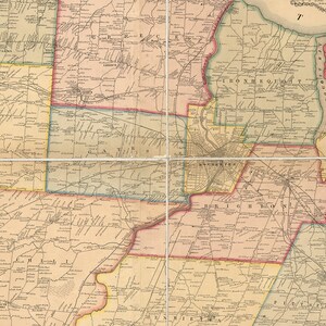 Map of Monroe County, New York, NY, 1852 Restoration Hardware Home Deco ...